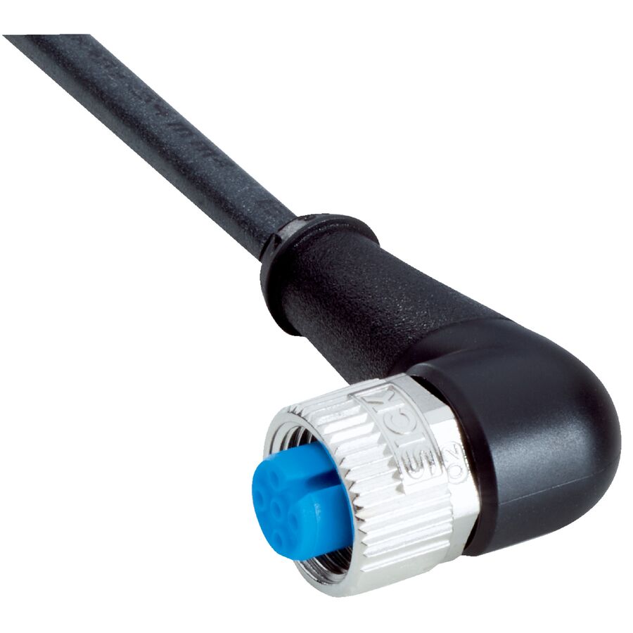 M12 Female Connector Sensor Cable | 5m PUR, Halogen-Free | IP65/IP66K ...