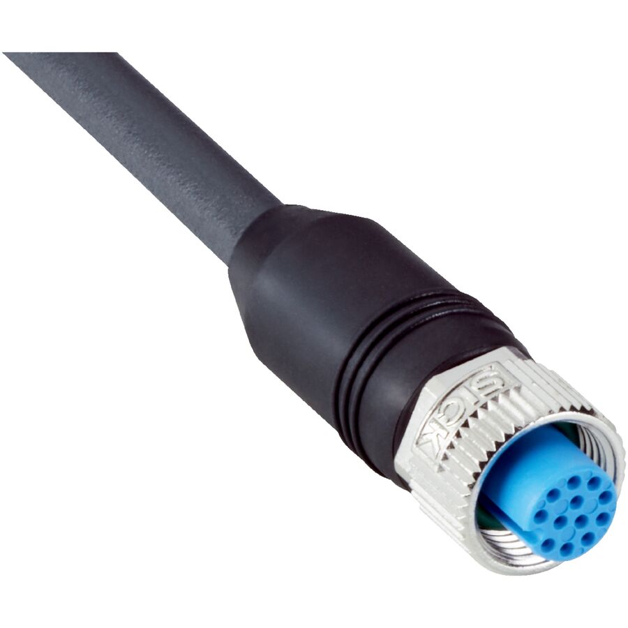 M12 Sensor Cable | 12-Pin Female Connector | 10m Halogen-Free PUR ...