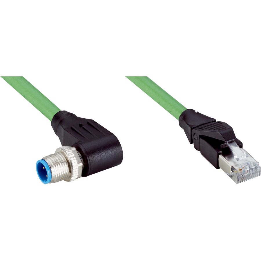 PROFINET Ethernet Cable M12 to RJ45 | 3m Length | Shielded PUR Halogen ...