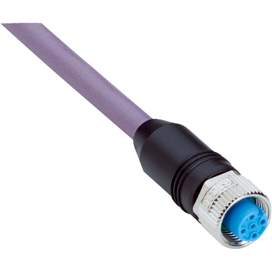 M12 5-Pin Female Connector Cable | 5m PUR Halogen-Free | IP65/IP66K ...