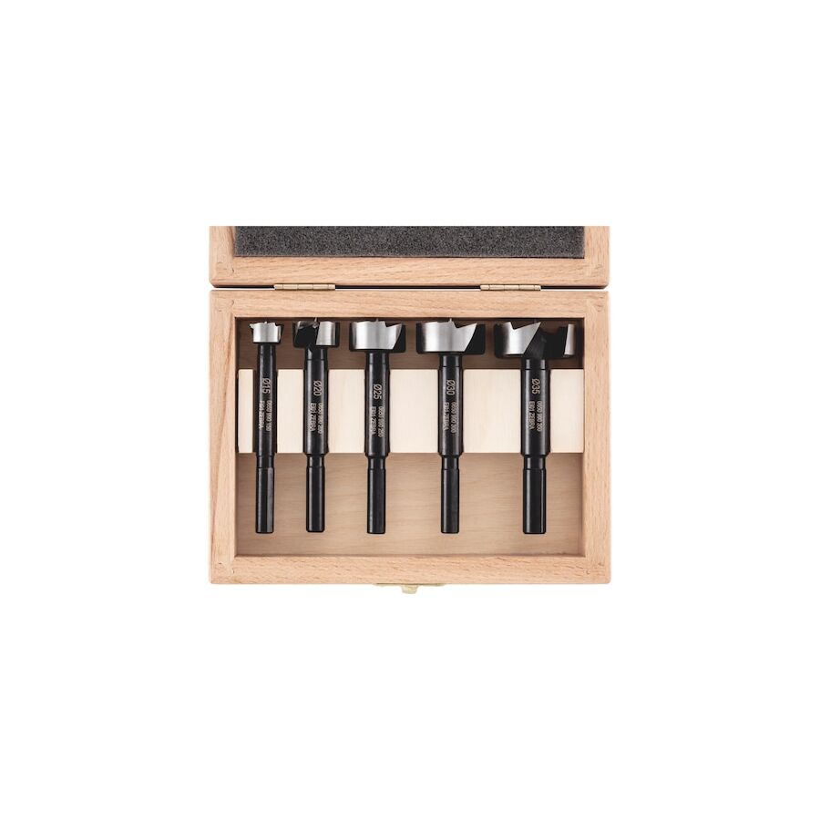 Forstner Drill Bit Set | 5 PCS | 3-Face Shank | High-Speed Performance ...