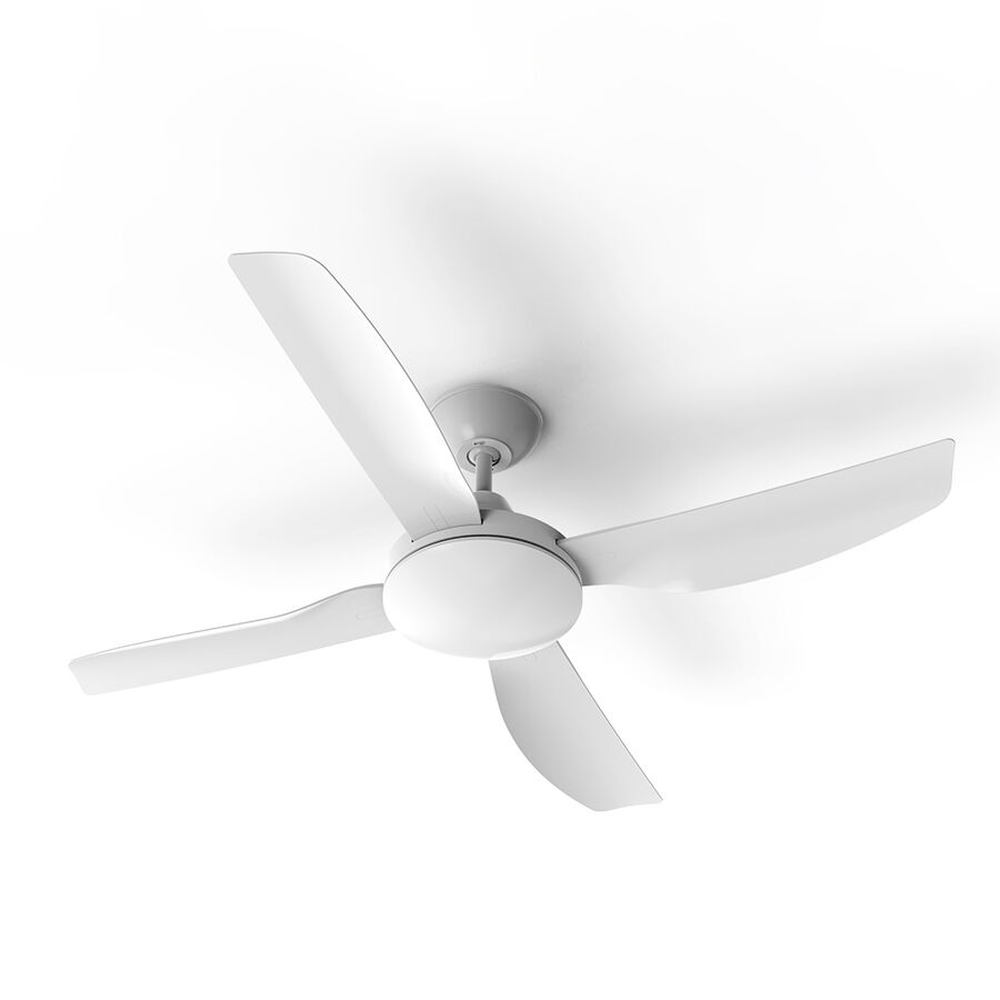 56 Inch 4 Blade 75W AC Ceiling Fan | White Finish | Wall Control | by ...