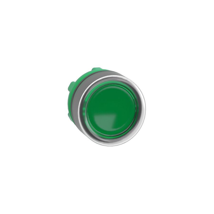 Pushbutton Illum Green Head 22mm Diameter Universal LED Compatible ...
