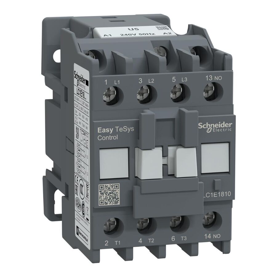 Contactor 3P(3NO) AC-3 240V | 18A Rated | 1 NO Auxiliary Contact | by ...