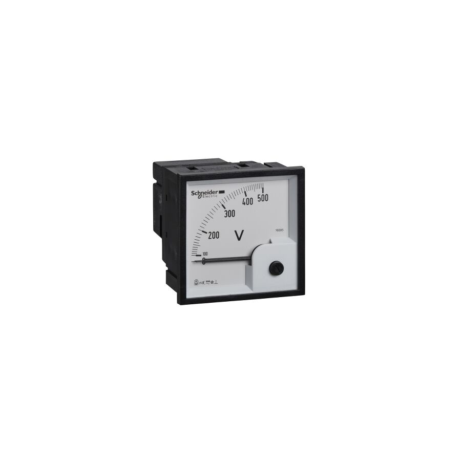 Analog Voltmeter 72 x 72mm Panel Mount | 0 to 500V AC Range | Clear ...