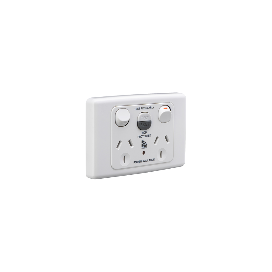 10A RCD Twin Socket Outlet | 10mA Protection | Medical Grade | by ...