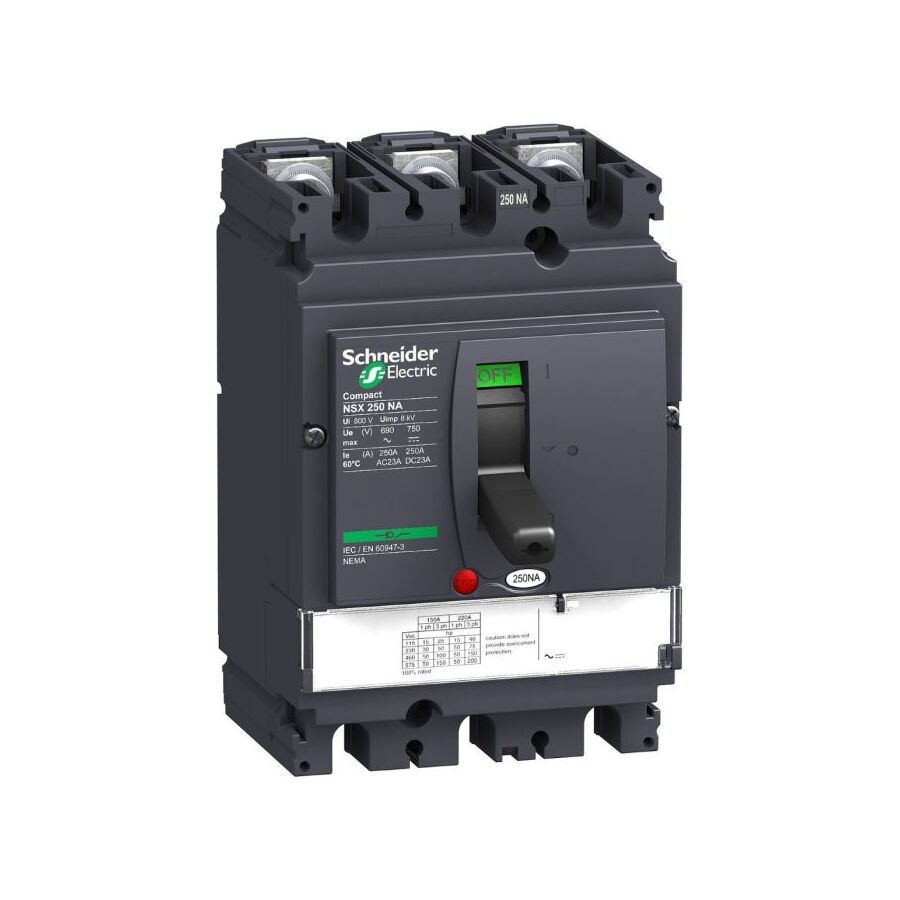 3P NA Non-Automatic Trip Unit | 160A Rating | IEC 60947-3 Compliant ...