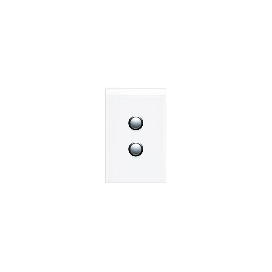 2 Gang Switch Plate | Saturn White | High-Quality Plastic | Easy ...