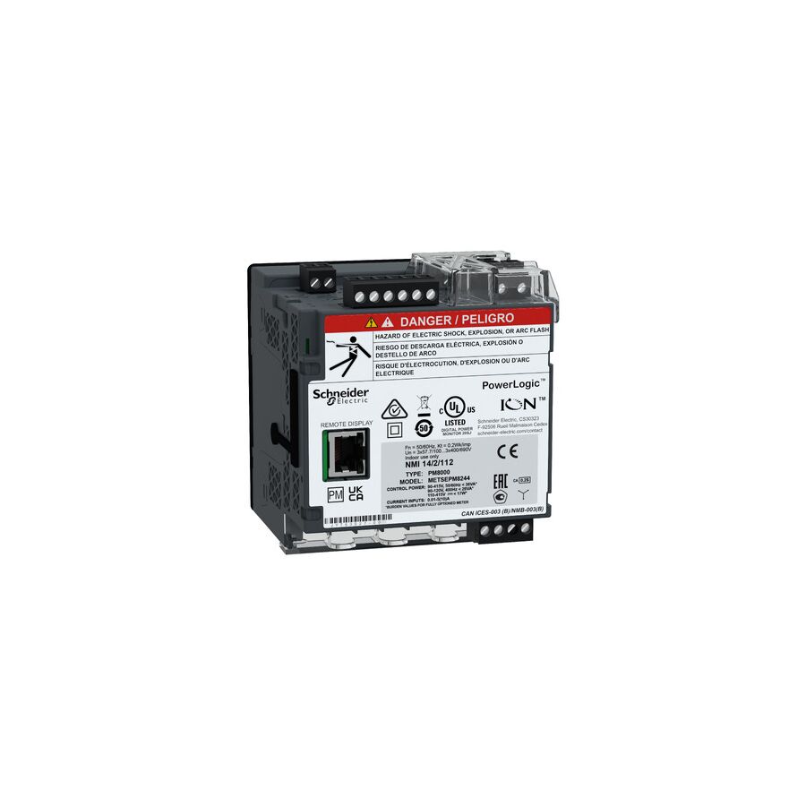 Power & Energy Meter PM8244 | Class 0.2S Accuracy | DIN Rail Mountable ...