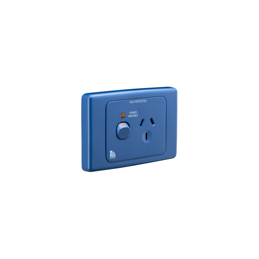 Single Switched Socket Outlet with Neon Indicator Polycarbonate Vivid ...