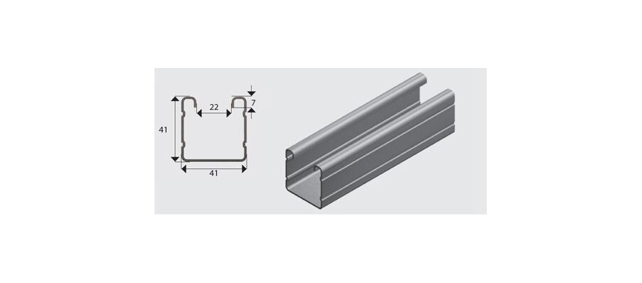 41x41mm Channel Strut | 6m Length | Hot Dip Galvanised | E1000H by Ezy ...
